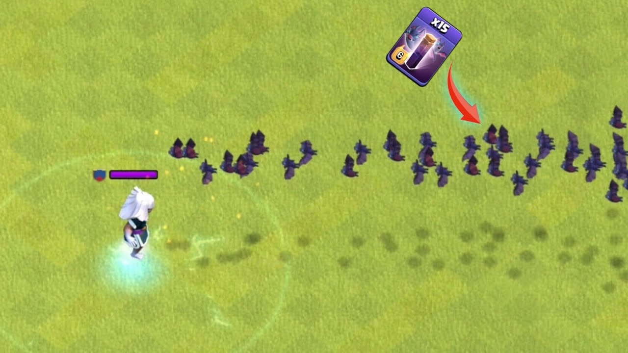 any troops vs bat spells (clash of clans) - YouTube