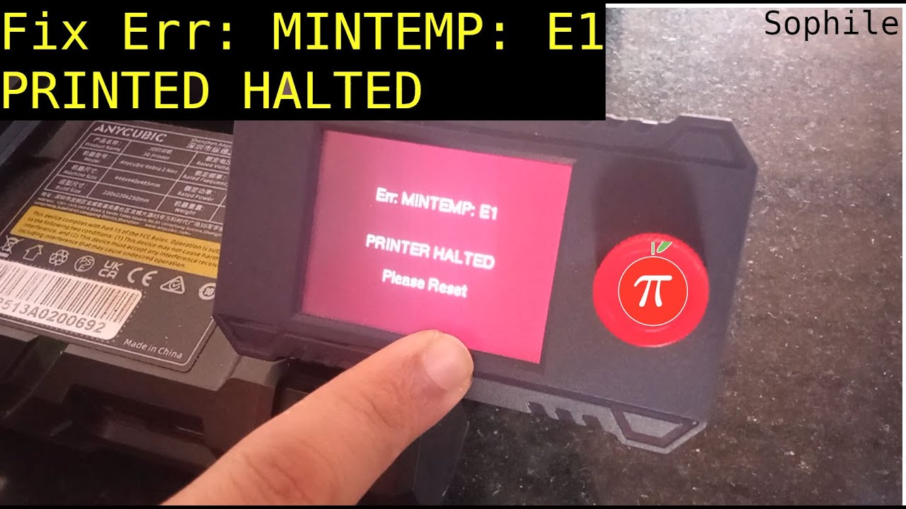 Fix Err: Mintemp E1 (Printer Halted) | Anycubic Kobra 2 Neo Thermistor ...