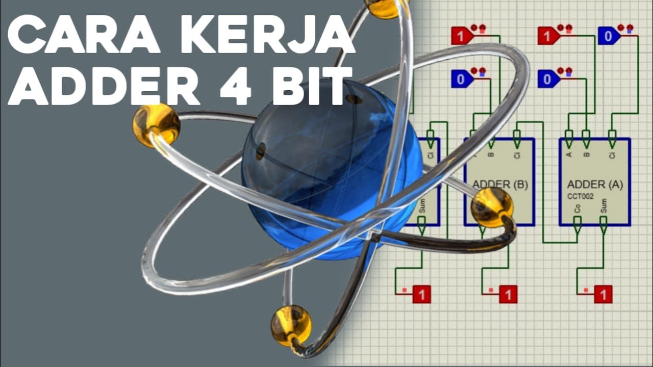 Simulasi Cara Kerja dari Adder 4 Bit l Proteus - YouTube