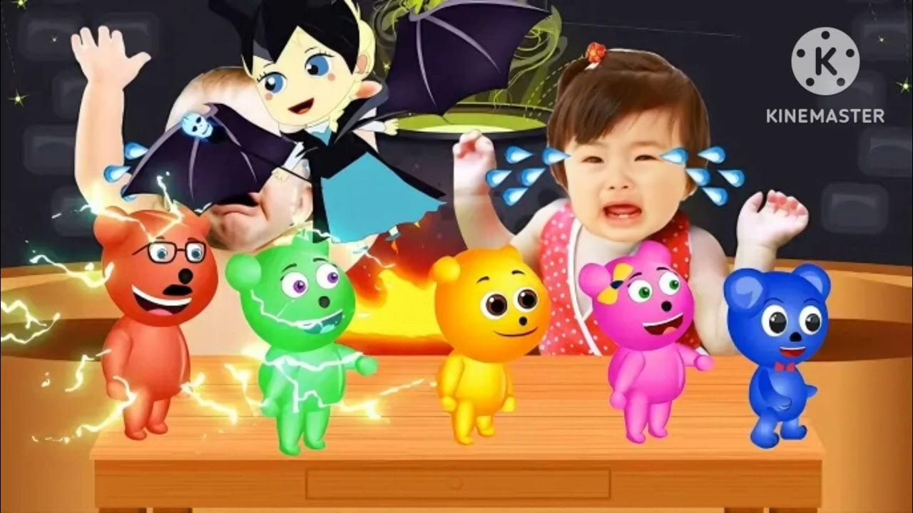 mega gummy bear finger family - YouTube