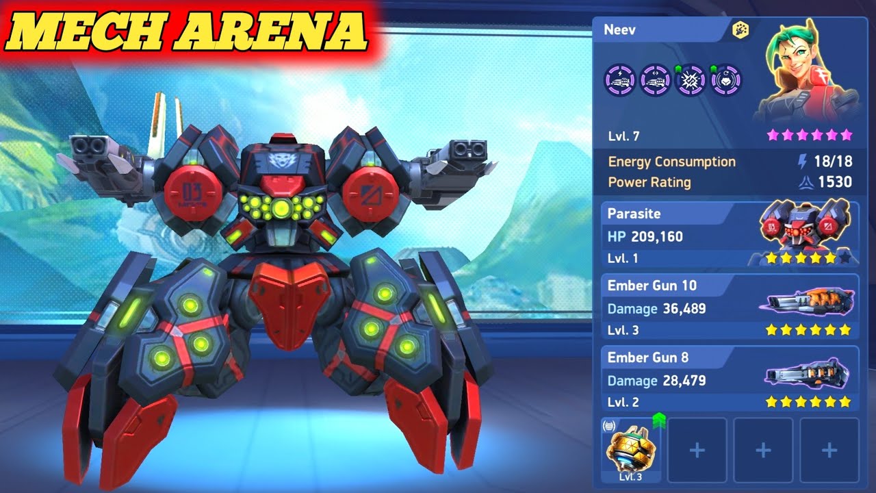 Let's Try New Parasite and Ember Gun - Mech Arena - YouTube
