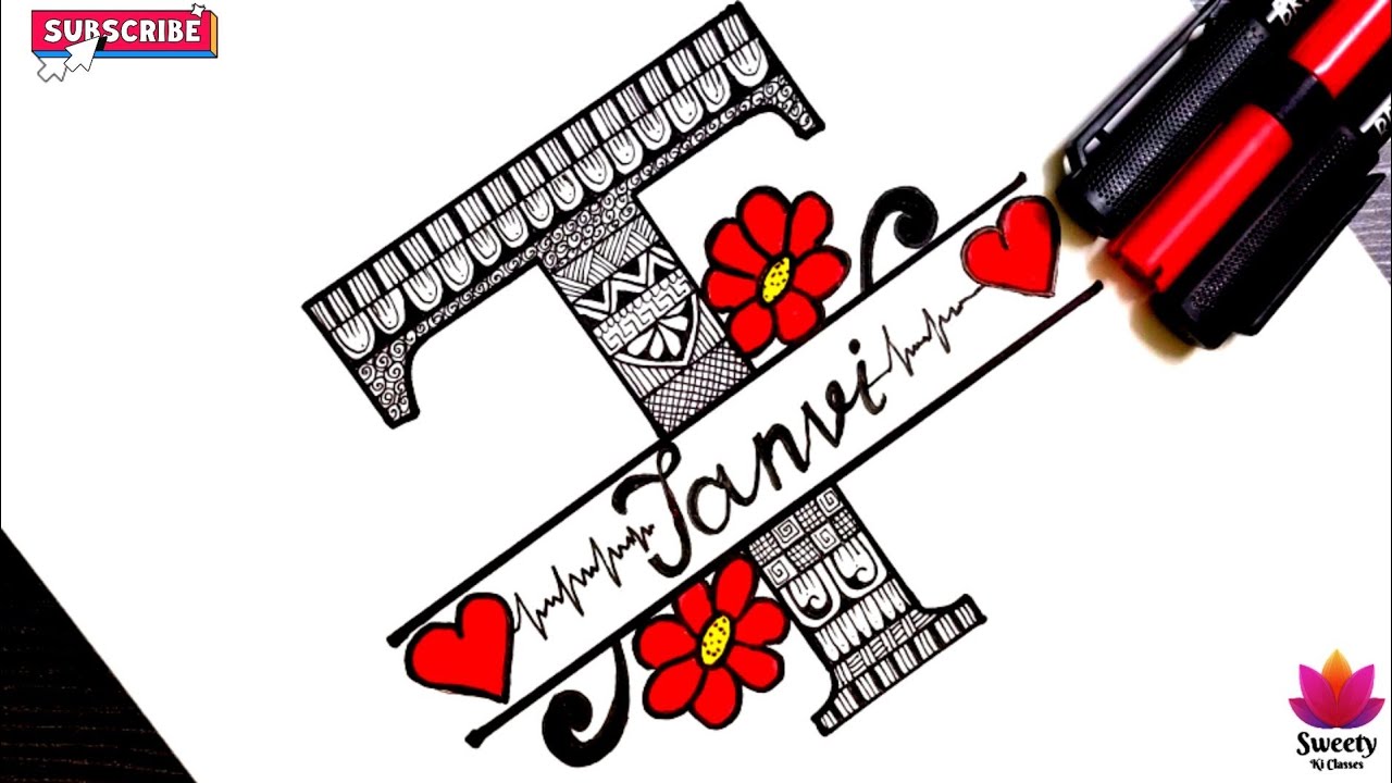 How to Draw Tanvi Name Mandala Art - YouTube