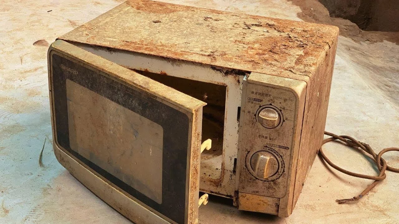 ⚡ Reviving a Rusted SHARP Microwave | Full Appliance Restoration 🔧 ...