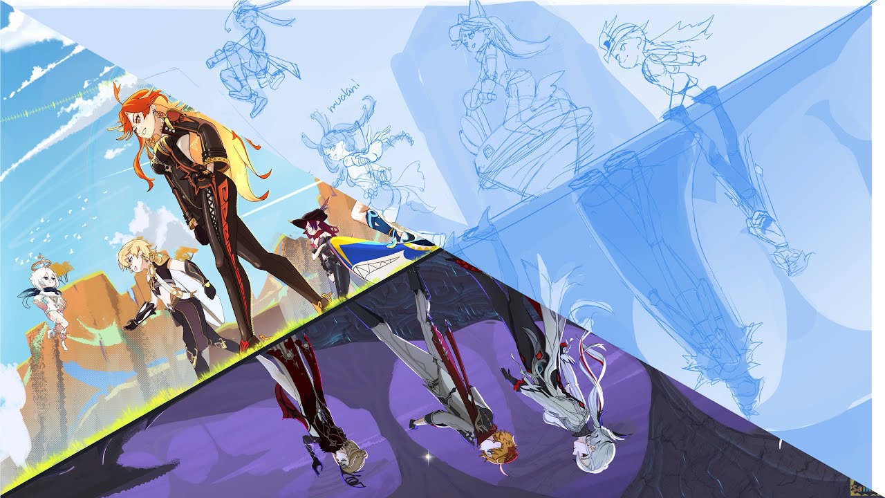 [Speed painting] Genshin Natlan x Abyss Harbingers - YouTube