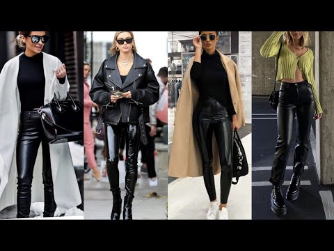 Most elegant and expensive party wear leather latex pants designs ideas collection of leather latex