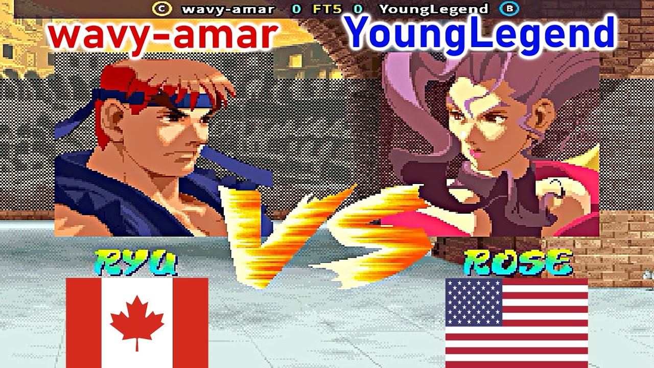 Street Fighter Alpha - wavy-amar vs YoungLegend FT5 - YouTube