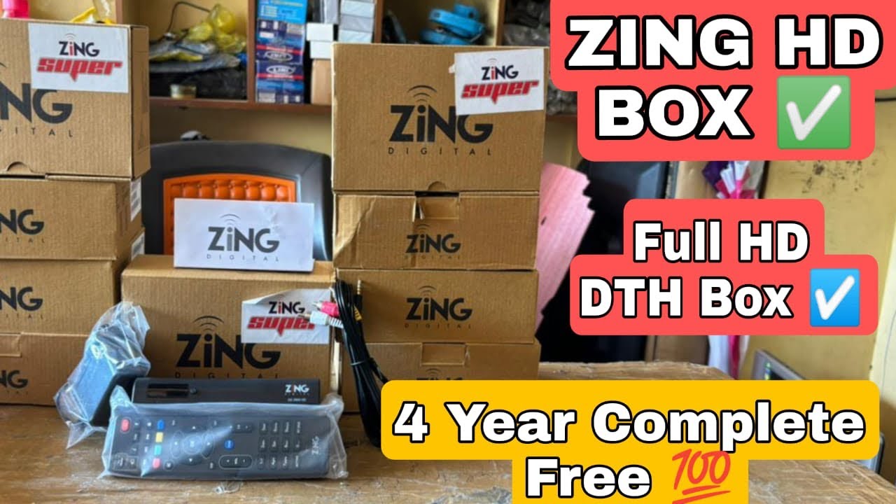 Zing Digital Hd | 4 Year FTA pack Free | Free recharge for 4 year ...
