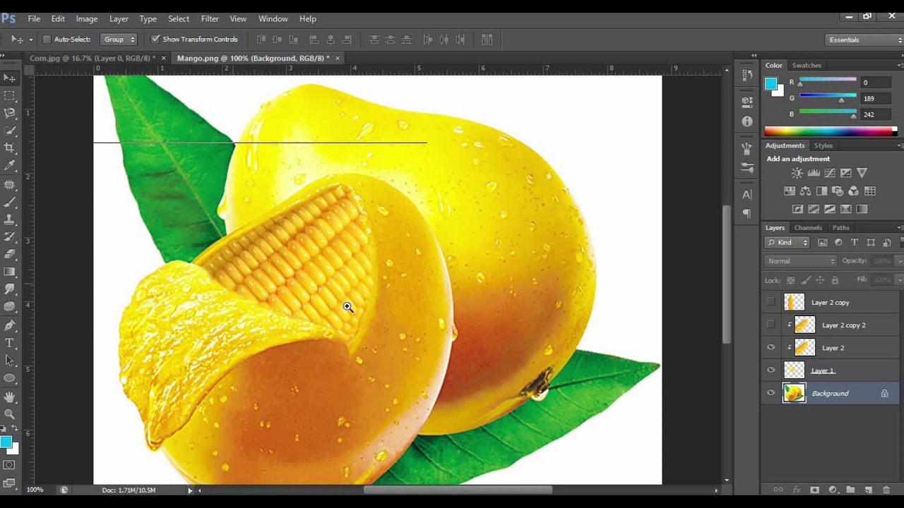 Picture Manipulation | Corn in Mango | Adobe Photoshop Tutorial cs6 ...