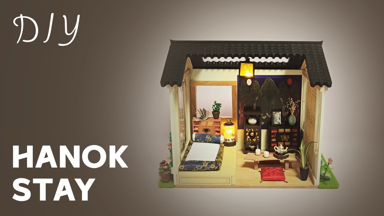 [DIY] 미니어처 하우스 한옥 스테이 만들기 ㅣ MINIATURE DOLLHOUSE HANOK STAY DIY - YouTube