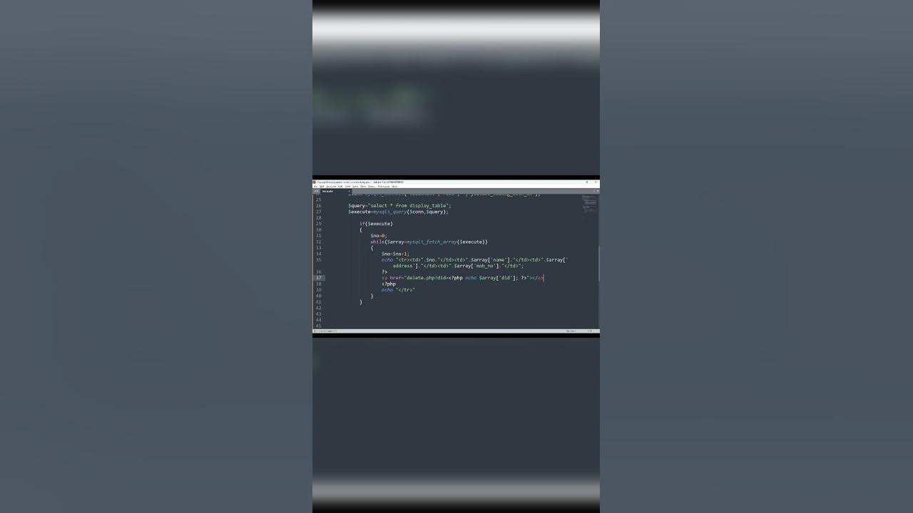Display Database Table Data Using Php Database Dynamic Html Bca Beginners Php Mysql