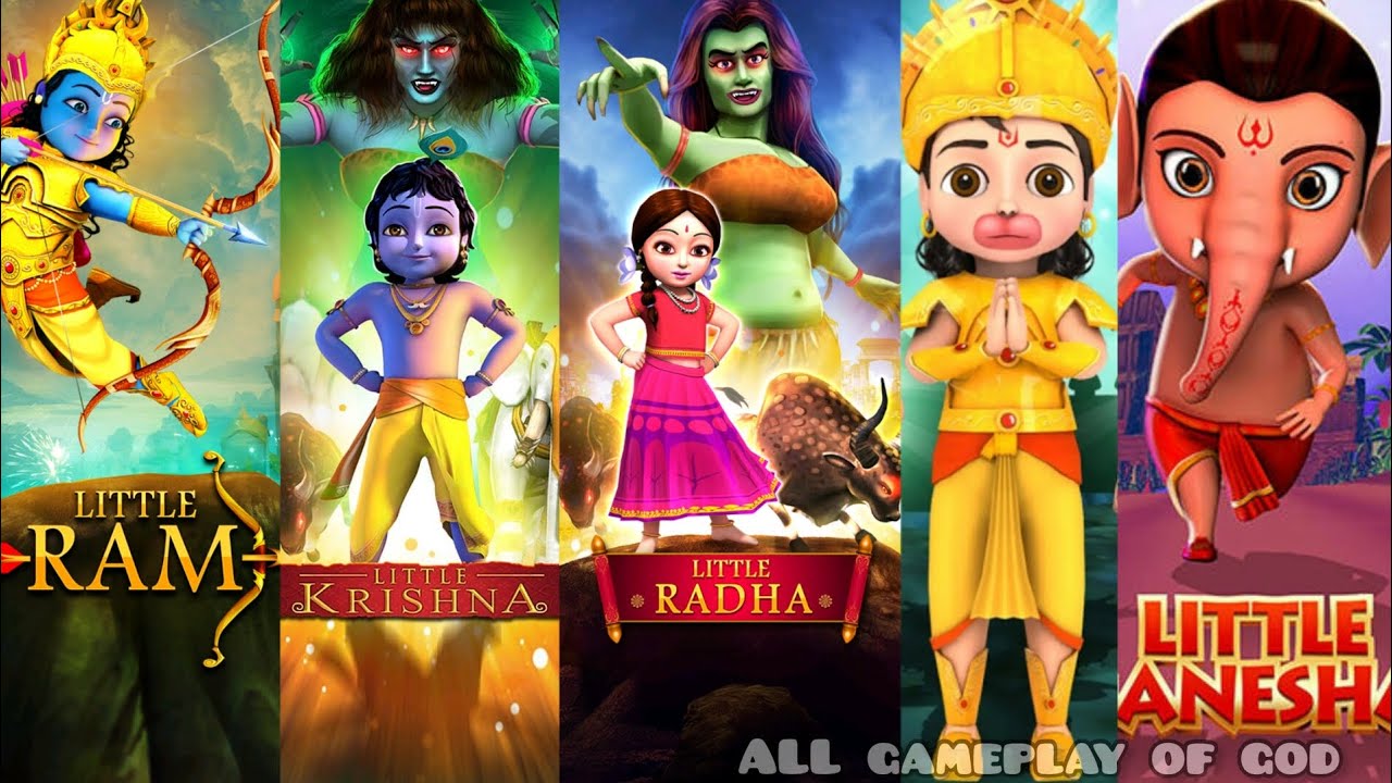little Krishna,little ram,little hanuman, little ganesha,little Radha ...