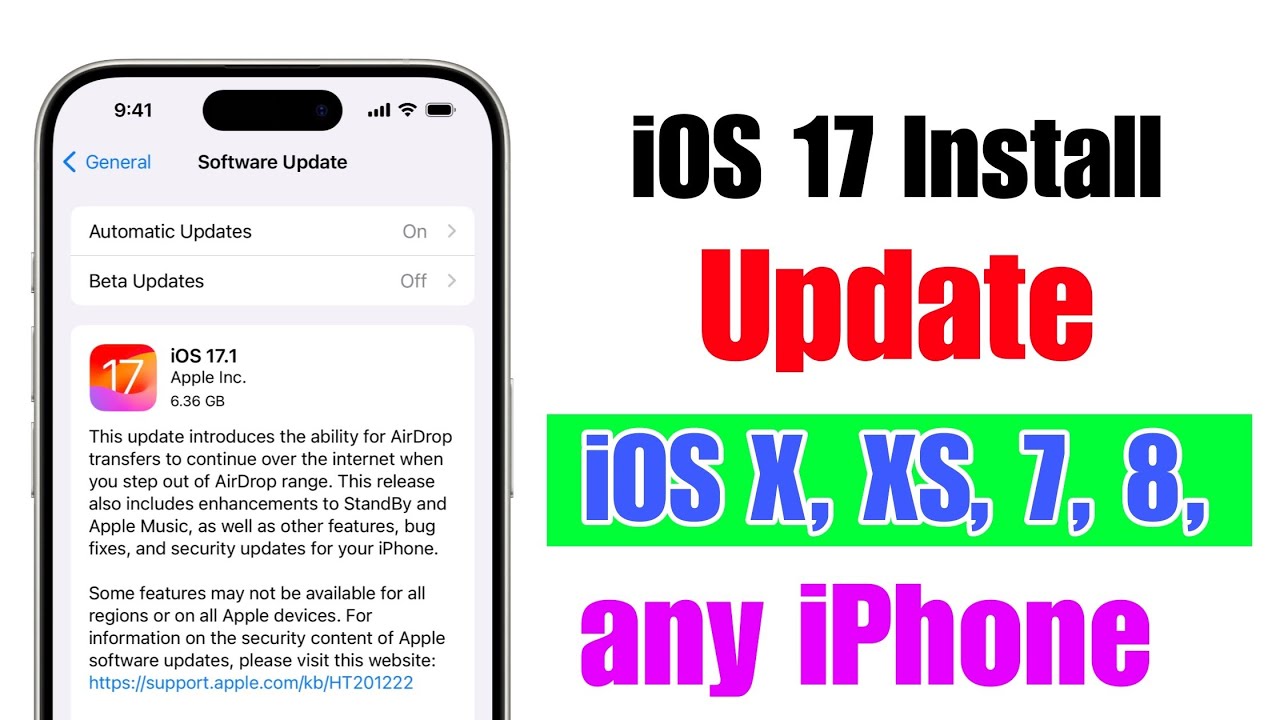 how to install ios 17 in iphone x?| ios 17 update in iphone x ,xs ,7 ,8 ...