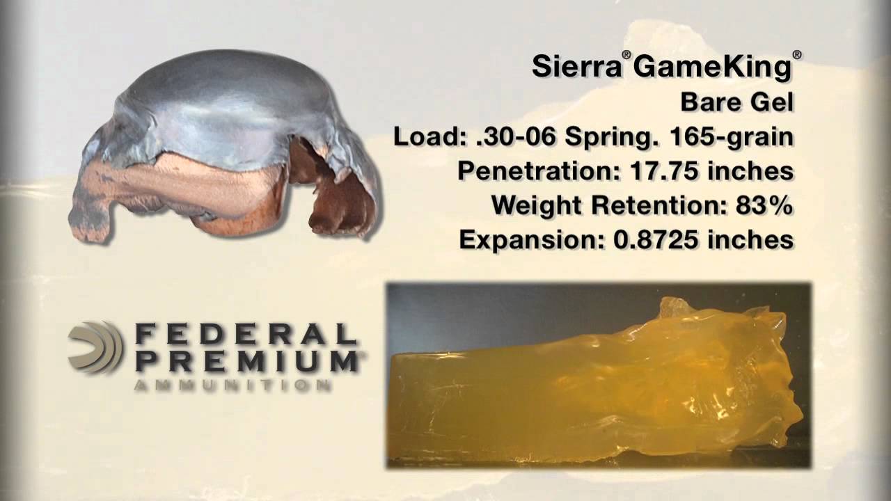 Bullet Performance: Federal Premium Sierra GameKing - YouTube