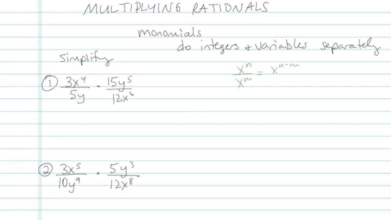 Multiplying and Dividing Rational Expressions - Problem 5 - YouTube