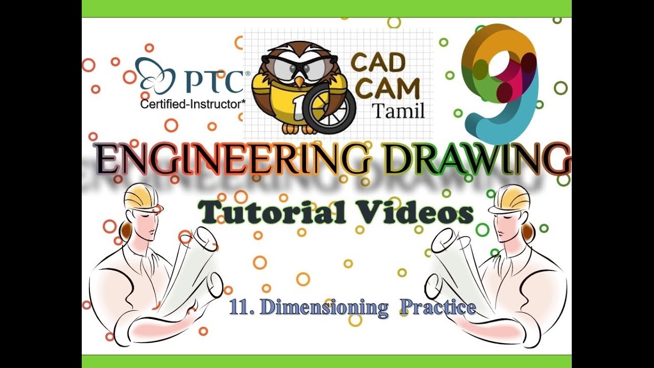 Engg Drawing | Tamil Tutorials 9 | Dimension Practice - YouTube