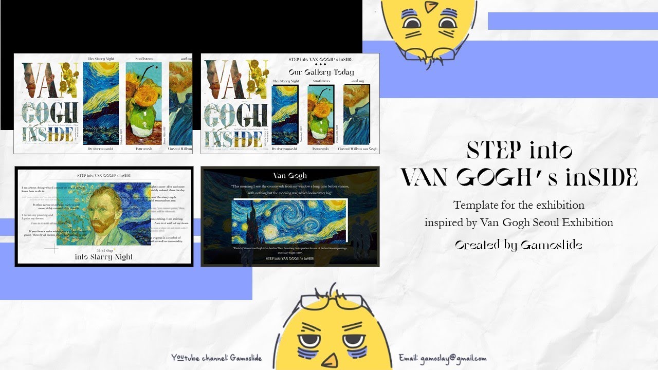 TO MY VINCENT |Template for the exhibition| PowerPoint Template by ...
