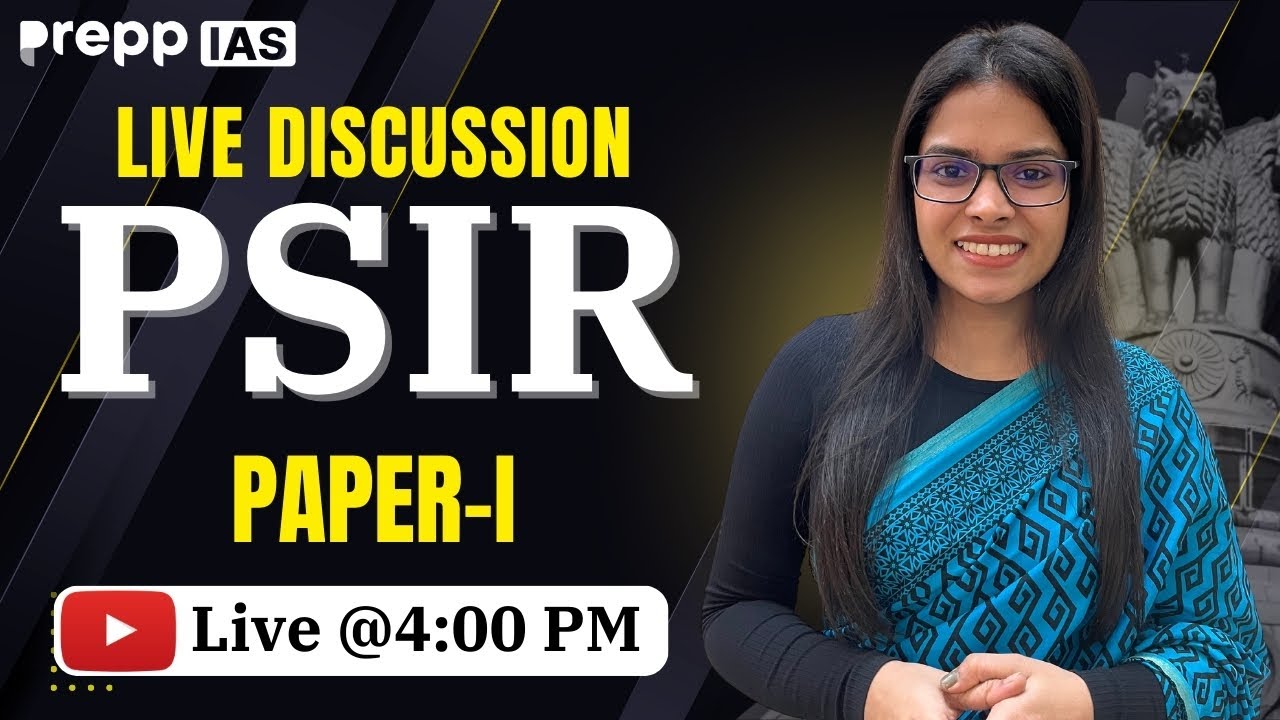 PSIR Optional Mains 2024 PAPER-I live discussion by Nitya Pandey I ...
