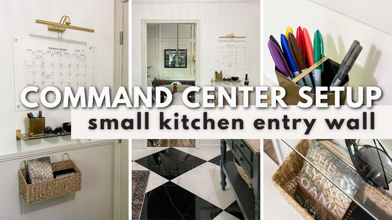 EASY KITCHEN COMMAND CENTER SETUP | Minimalistic entryway drop zone ...