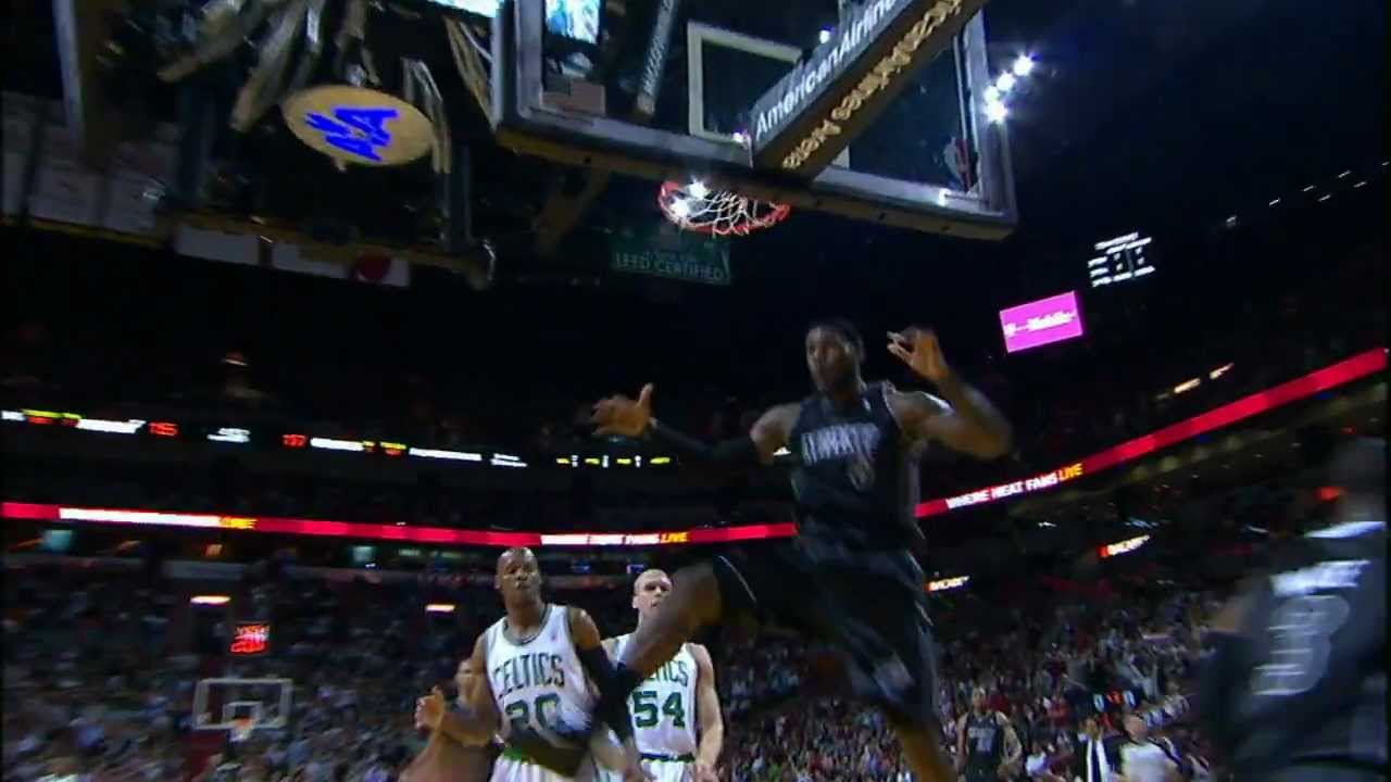 Wade and James Share the Love vs. the Celtics - YouTube