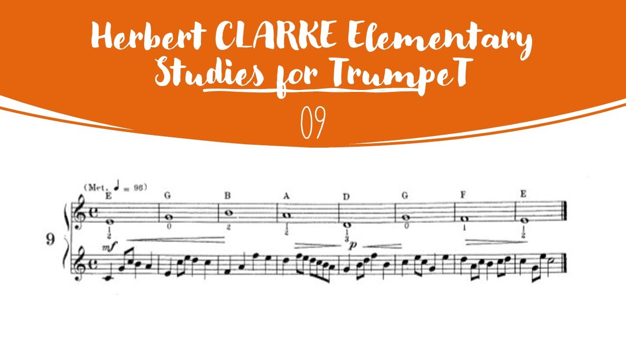[TRUMPET METHOD] CLARKE Elementary Studies for Trumpet 09 (w/ play ...