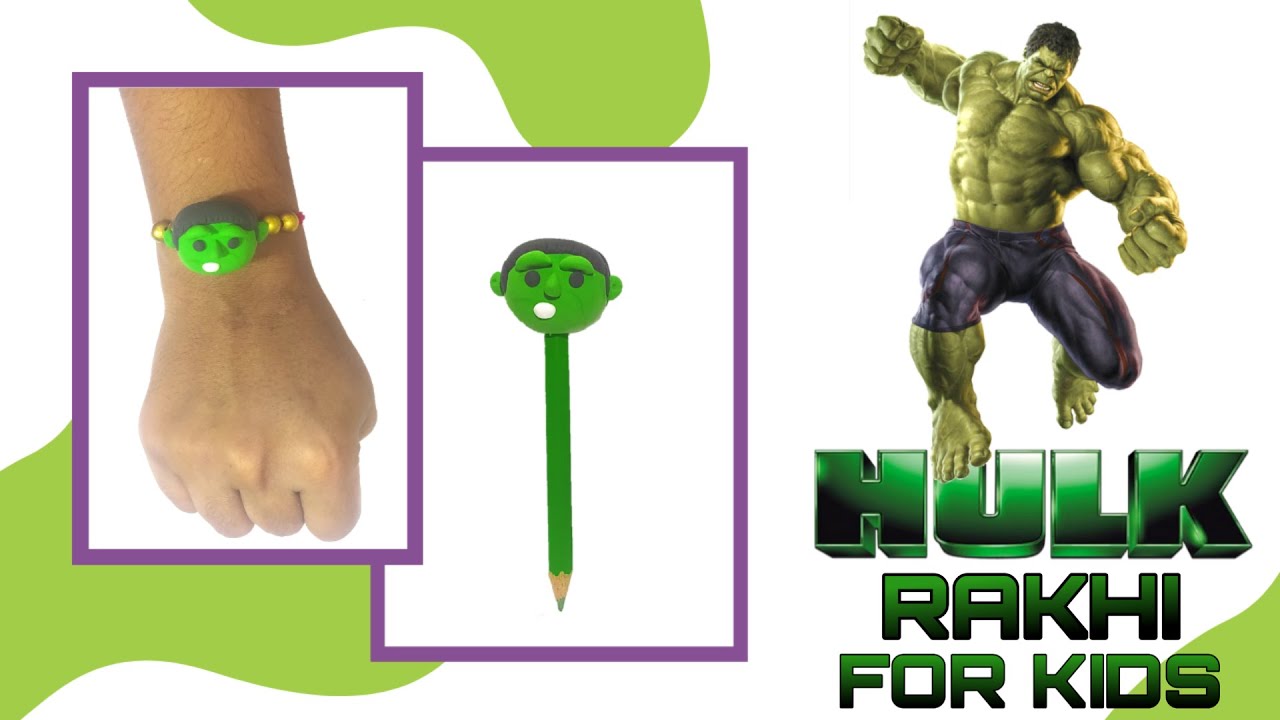How to make Rakhi for Kids | HULK RAKHI 😠💚 - YouTube