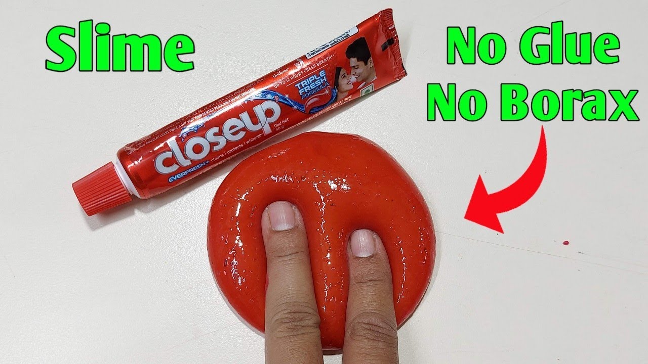 No Glue Toothpaste Slime Asmr l How to make slime with toothpaste l How ...