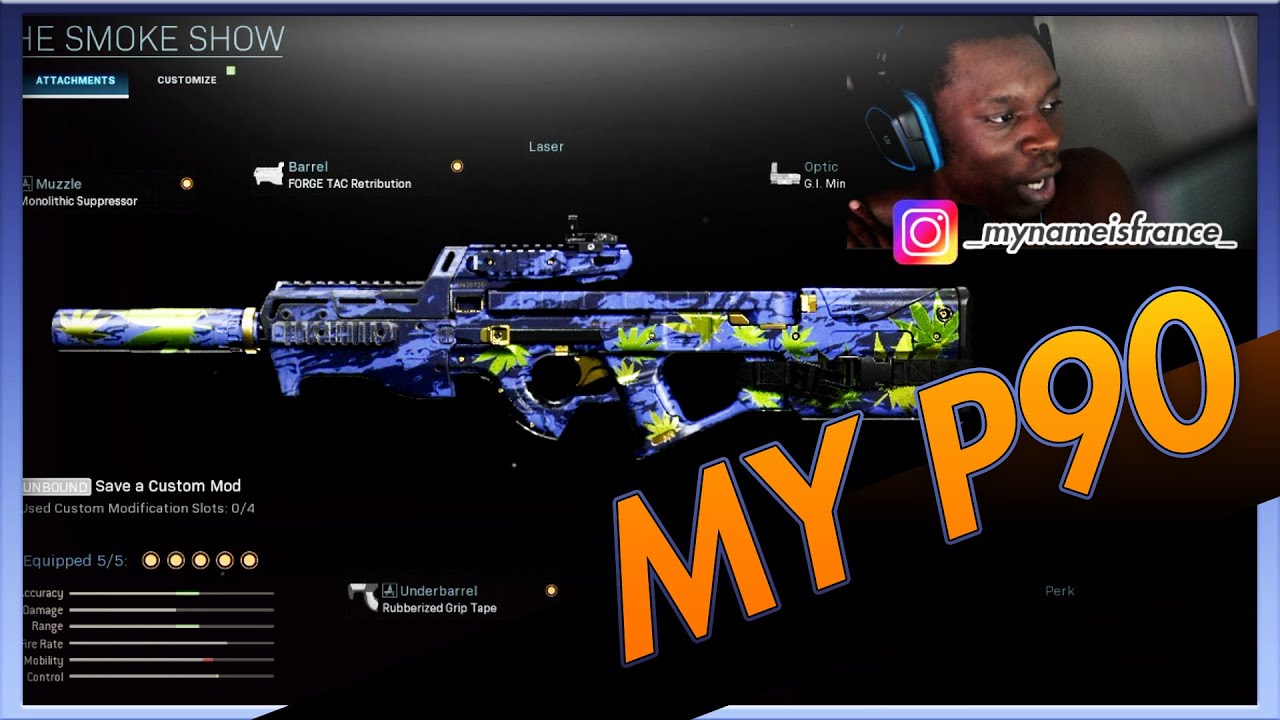 P90 MY FAVOURITE SMG LOADOUT CALL OF DUTY MODERN WARFARE - YouTube
