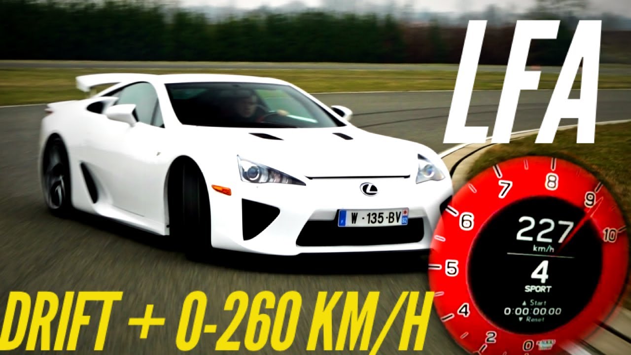 Lexus LFA test drive 10 years later : drift + acceleration - YouTube