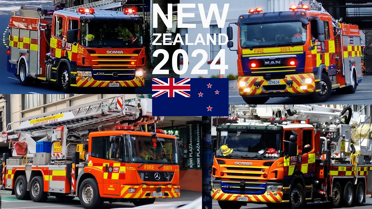 Fire Trucks in Action! - New Zealand 2024 - YouTube