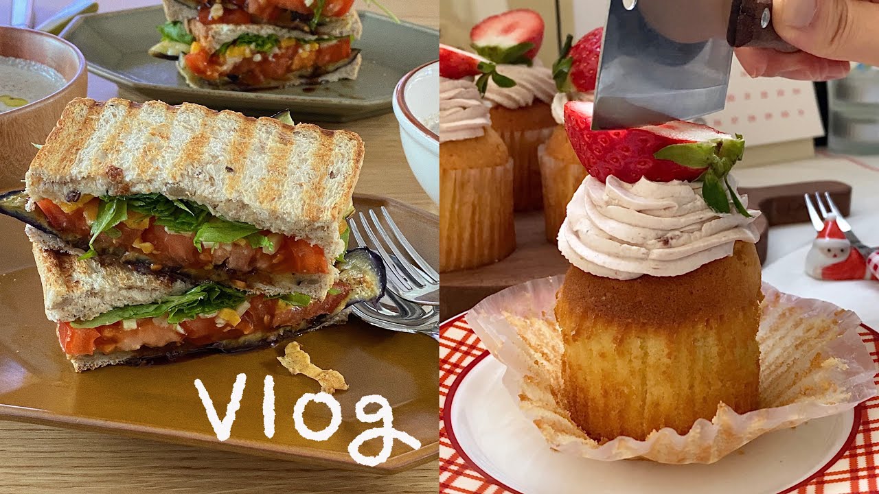 Vlog 쌓인 눈 구경하고 연어솥밥 만들어 먹기 반신욕하는 눈사람☃️ 올해 첫 방어 먹고 딸기 케이크 만드는 크리스마스 이브