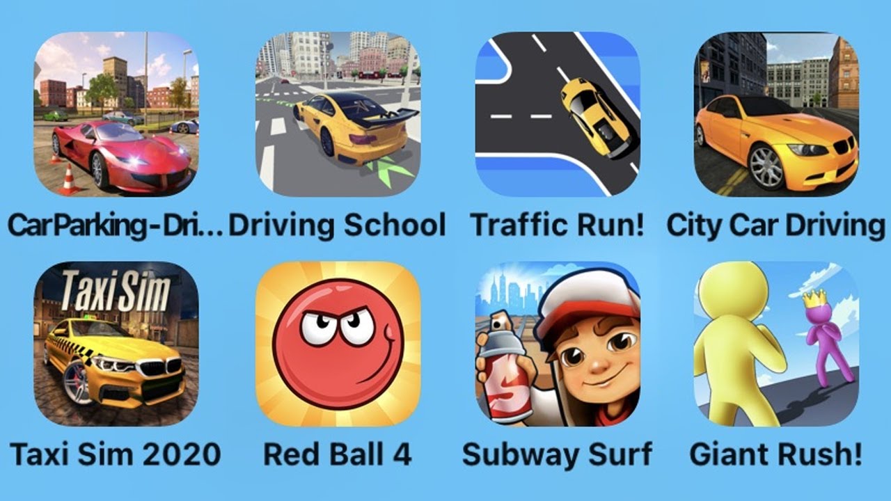 Car Parking, Driving School, Traffic Run and More Games iPad Gameplay ...