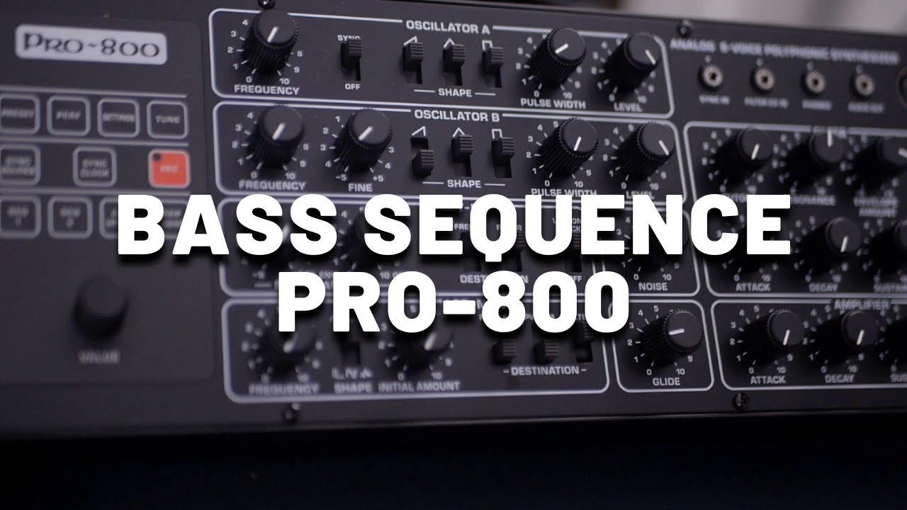 Bass sequence with Behringer Pro-800 (no talking) - YouTube