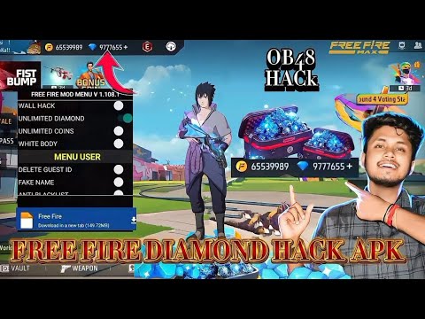 FREE FIRE DIAMOND HACK || FF NEW MOD MENU APK OB48 || UNLIMITED DIAMOND ...