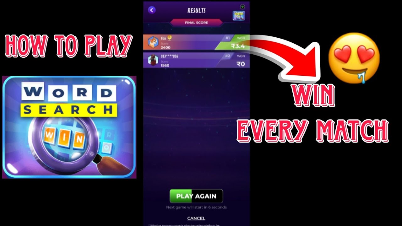 HOW TO PLAY NEW WORD SEARCH GAME IN WINZO GOLD|HOW TO WIN EVERY MATCH ...