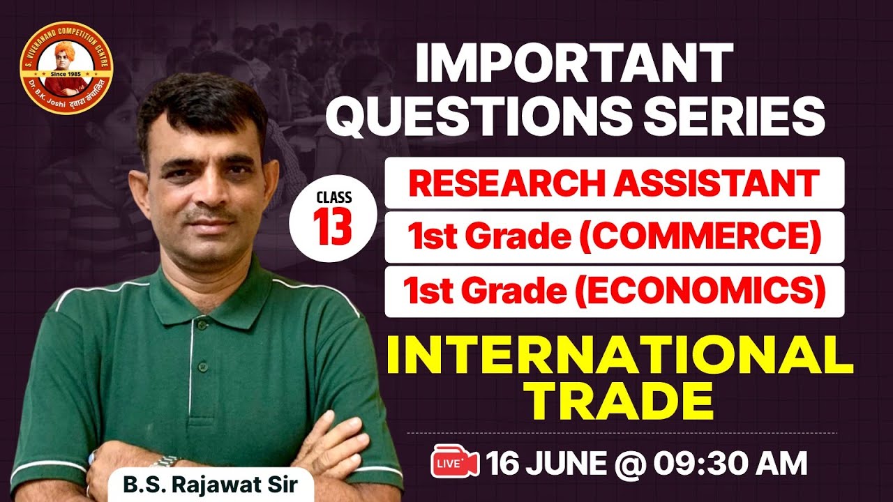 Indian Economy Class-13 INTERNATIONAL TRADE | 1st Grade Test Series By ...