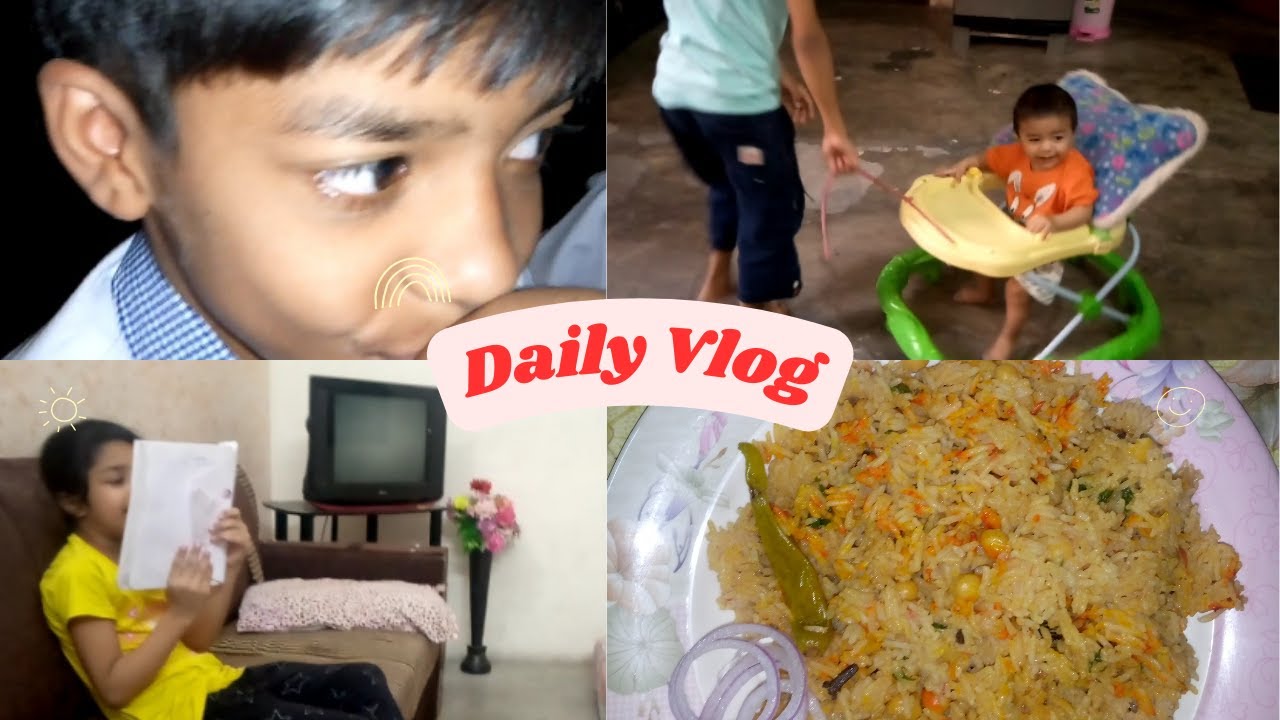 Bachon ki habit | daily routine | paper preparation | channa palao ...
