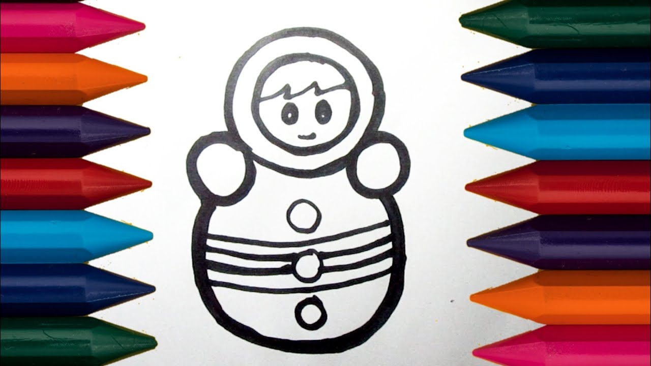 How to Draw and Paint a doll for Kids | Coloring Pages | Kids Room ...