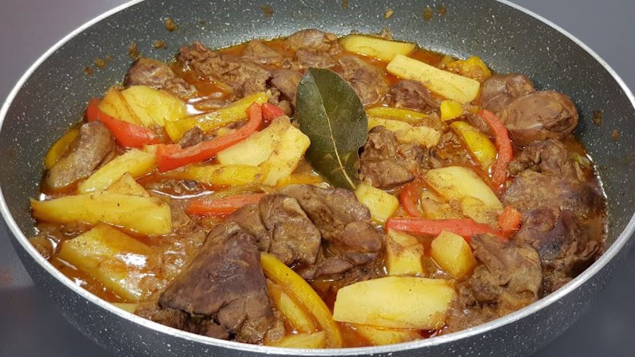 Mëlçi pule me speca dhe patate nga zonja Vjollca - YouTube