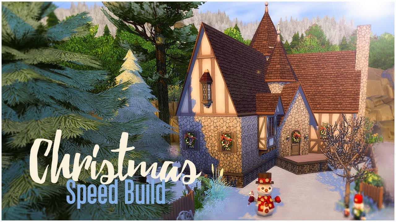 Cozy Christmas Cottage (The Sims 4 Speed Build - #2) - YouTube