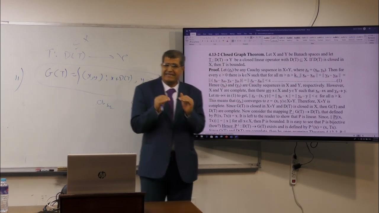 Lectures 35: 4.13 Closed Linear Operators, Closed Graph Theorem - YouTube