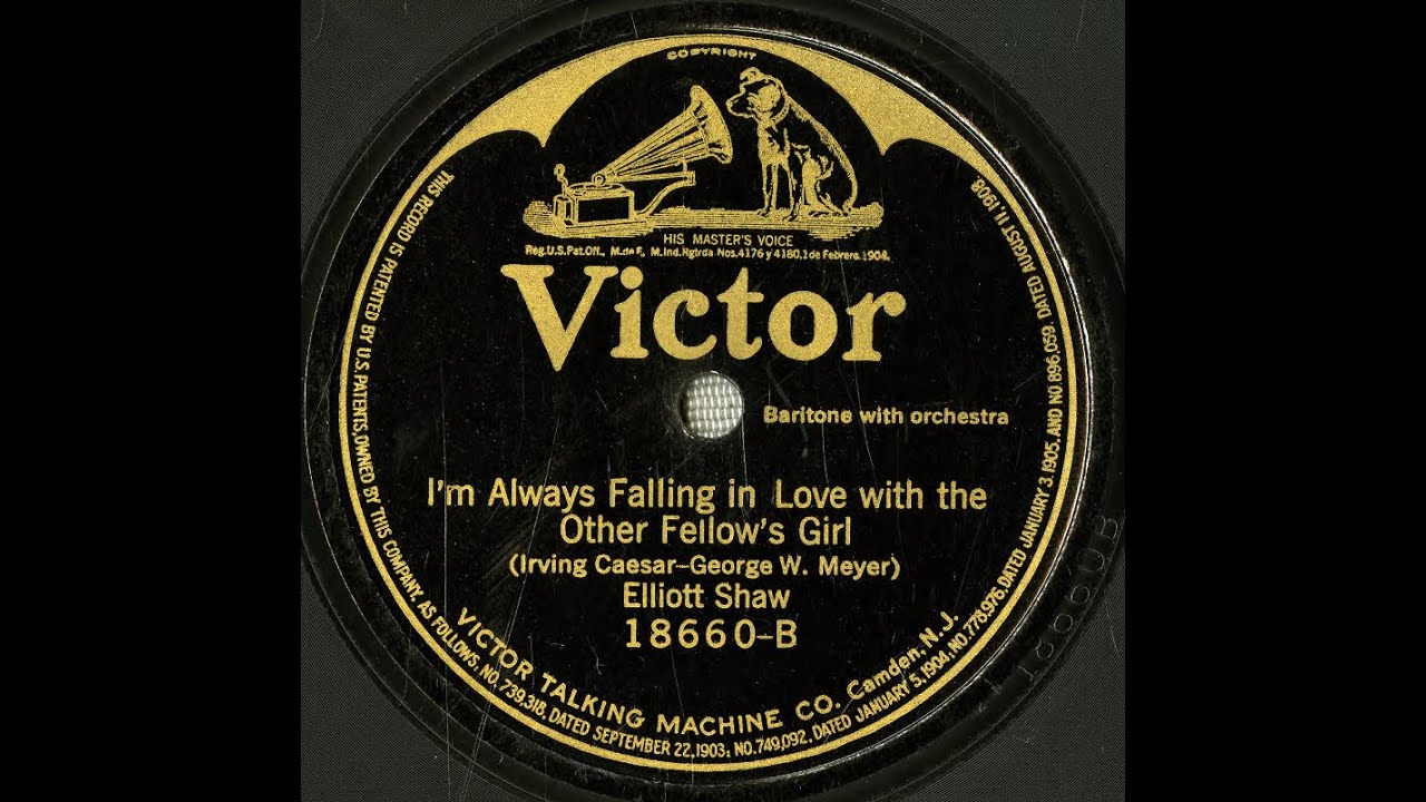 Elliott Shaw "I'm Always Falling In Love With The Other Fellow's Girl ...