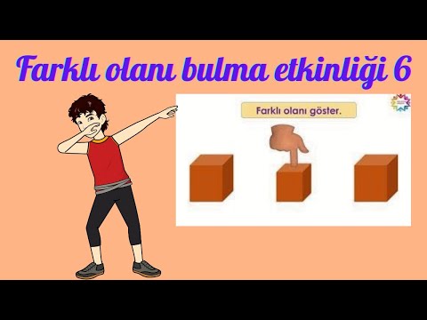Farklı olanı bulma etkinliği # 6 (Farklı boyutta olan yarı soyut resmi gösterir)