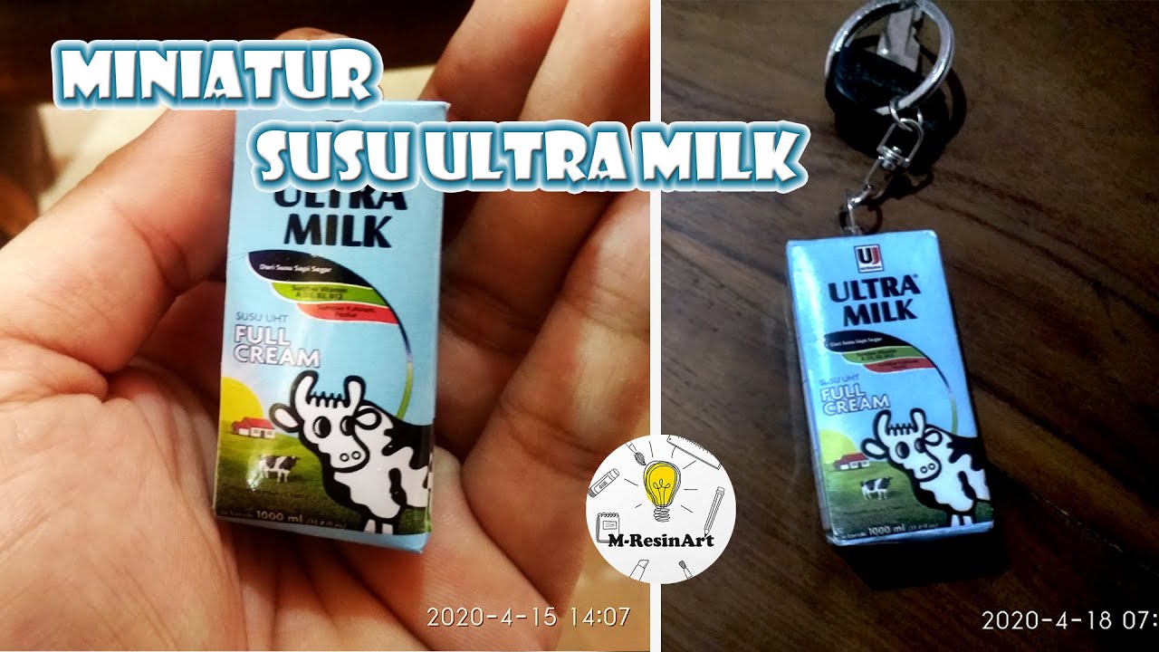 Membuat gantungan kunci Miniatur Susu Kotak dengan Kertas Foto dan ...