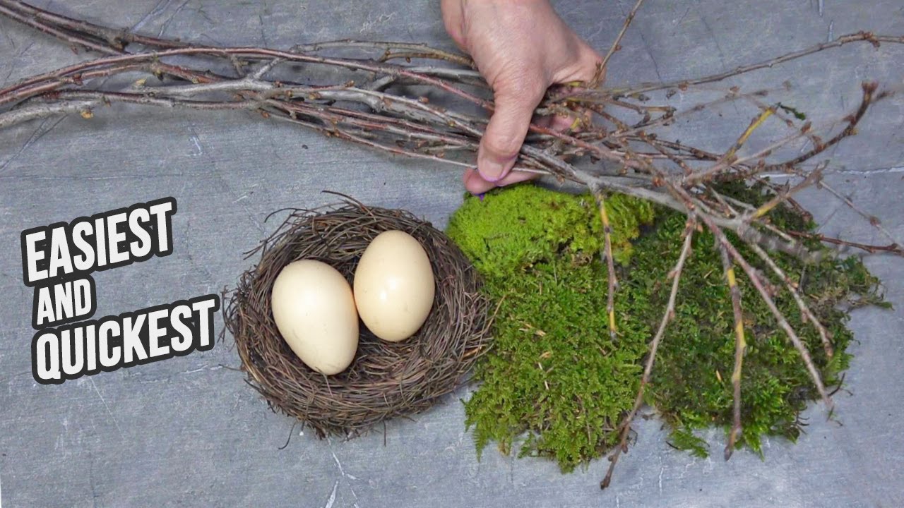 I took moss, twigs and a nest and made incredibly quick and easy Easter ...