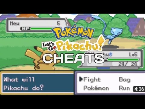 cheat code of ' let's go Pikachu gba version | 💯 perscent working ...