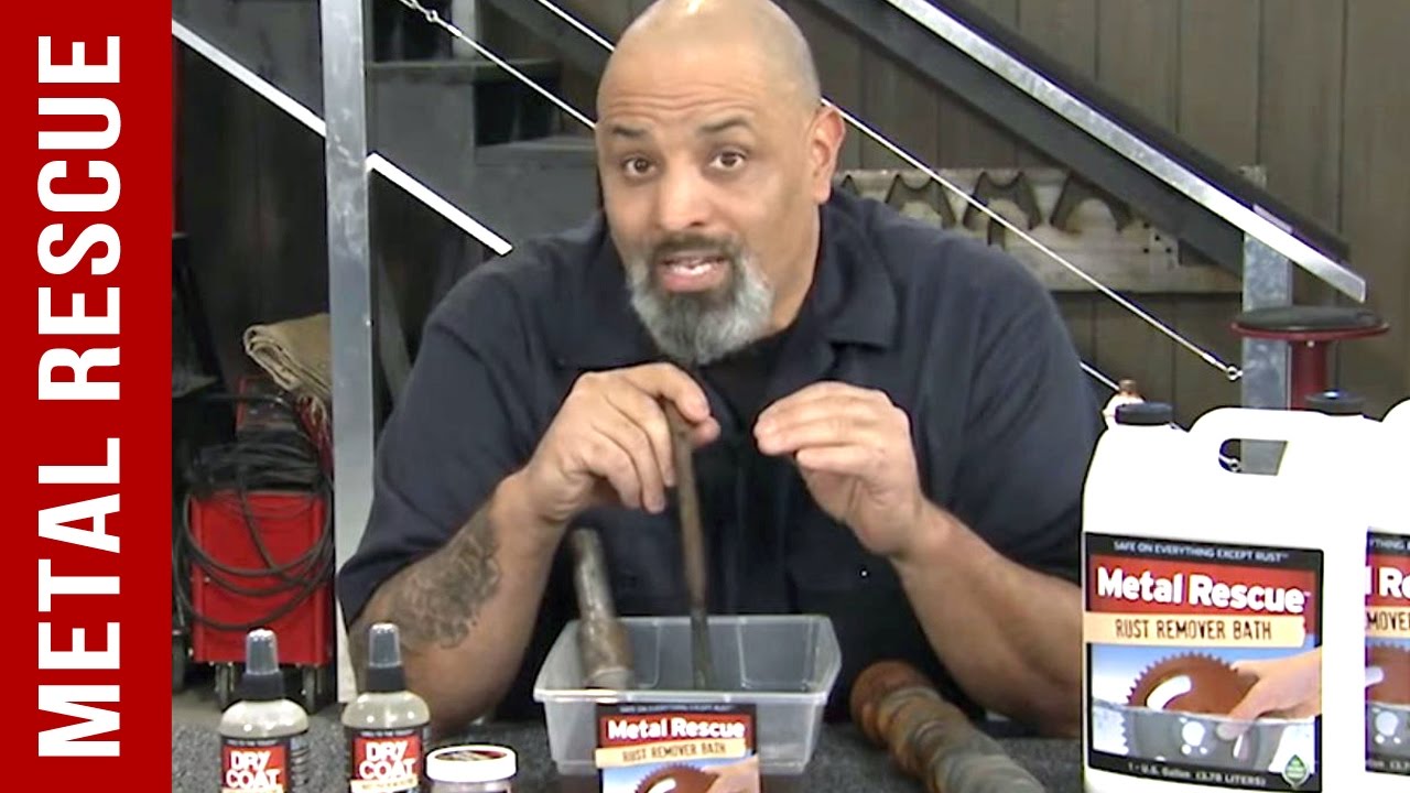 How to clean rust using Metal Rescue® Rust Remover Bath: Car Fix ...