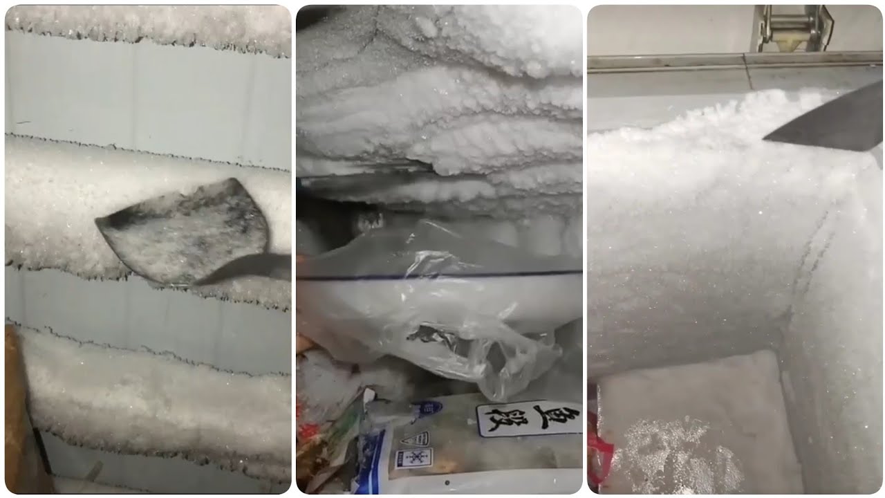 SATISFYING FREEZER FROST SCRAPING ( PART 2 ) - YouTube