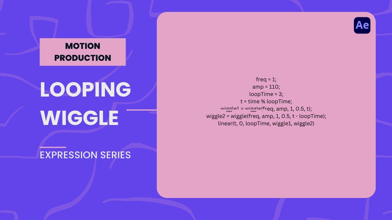 MOTION PRODUCTION || Wiggle Effect Easy Expression With Direction Control || Expressions Pt.07 ...