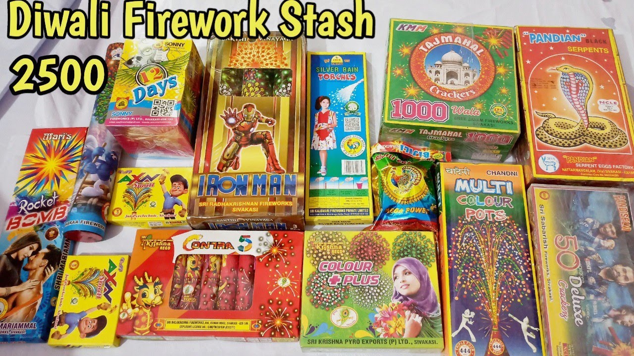 Diwali fireworks stash under 2500 Rs | Different types of firecracker ...
