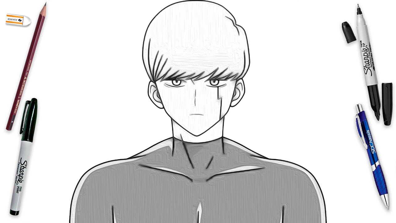 How To Draw Mash Burnedead Easy Step By Step | Mashle: Magic And ...